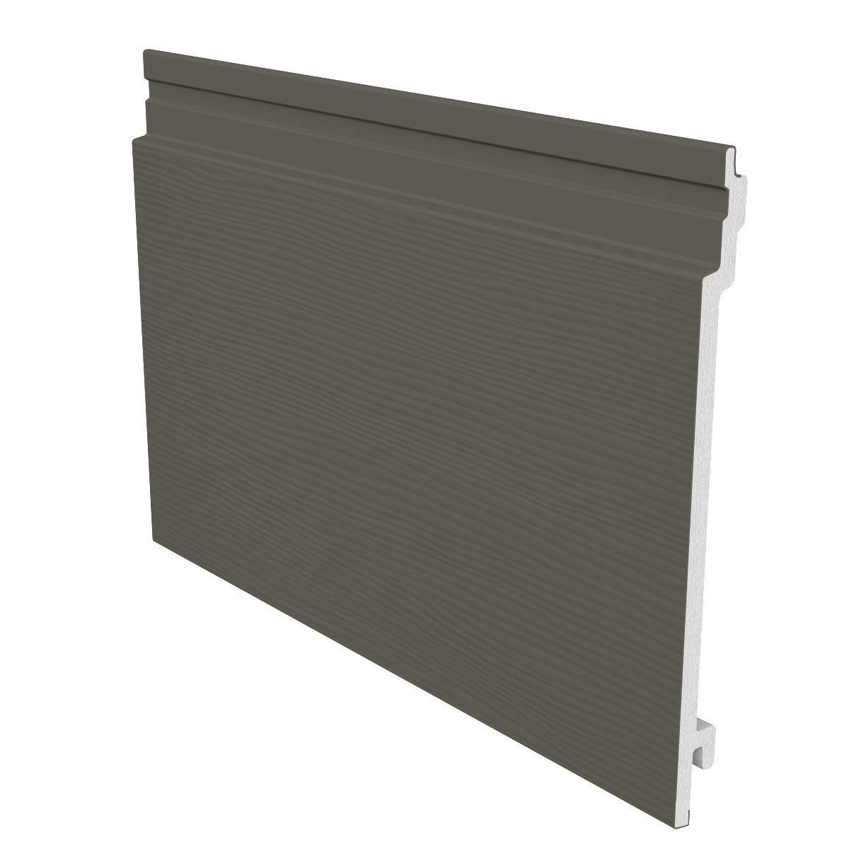 Clin de bardage PVC Fortex clic - joint carré - gris quartz - 8x182 mm ...