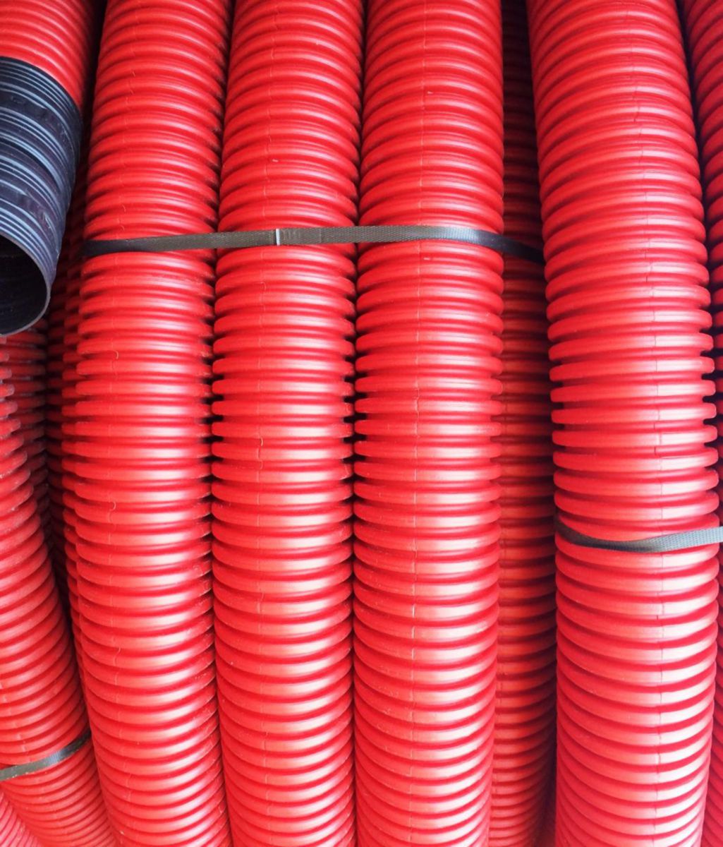 Gaine TPC rouge - protection réseaux électriques - Ø 110 mm - rouleau ...