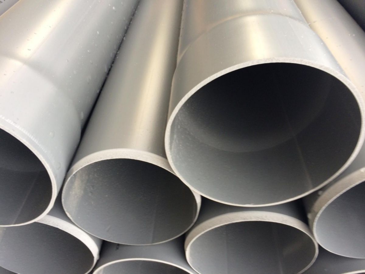 Tube OD Tube multi-usage PVC gris diamètre 200 mm L. 4 m 25 pcs - OD PLAST