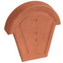 Fronton de faîtière demi-ronde à recouvrement 807 terre cuite volcane ...