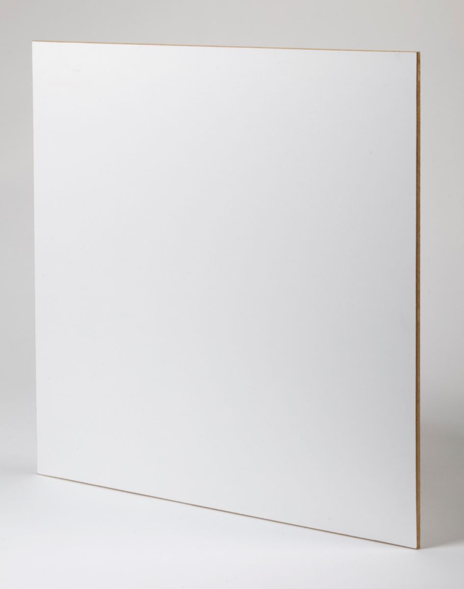 Panneau MDF Fibraplast milieu sec faces blanc moyen SA satiné lisse âme ...