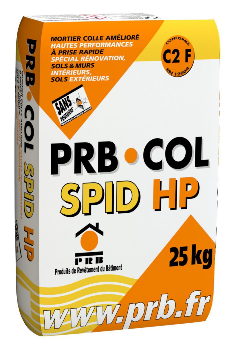 Mortier colle haute performance à prise rapide Col Spid HP - classe C2 ...