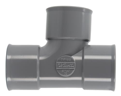 Té pied de biche femelle femelle 87°30 diamètre 32mm TF188 - NICOLL