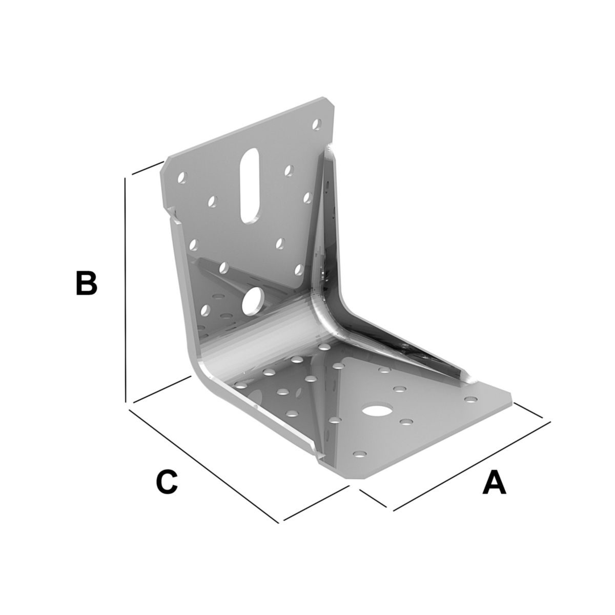 Équerre renforcée ABR - inox - 100x100x90 - ép. 2 mm - SIMPSON STRONG-TIE