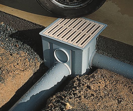 Regard de branchement pour eaux pluviales RETX PVC gris 30x30x30 cm ...