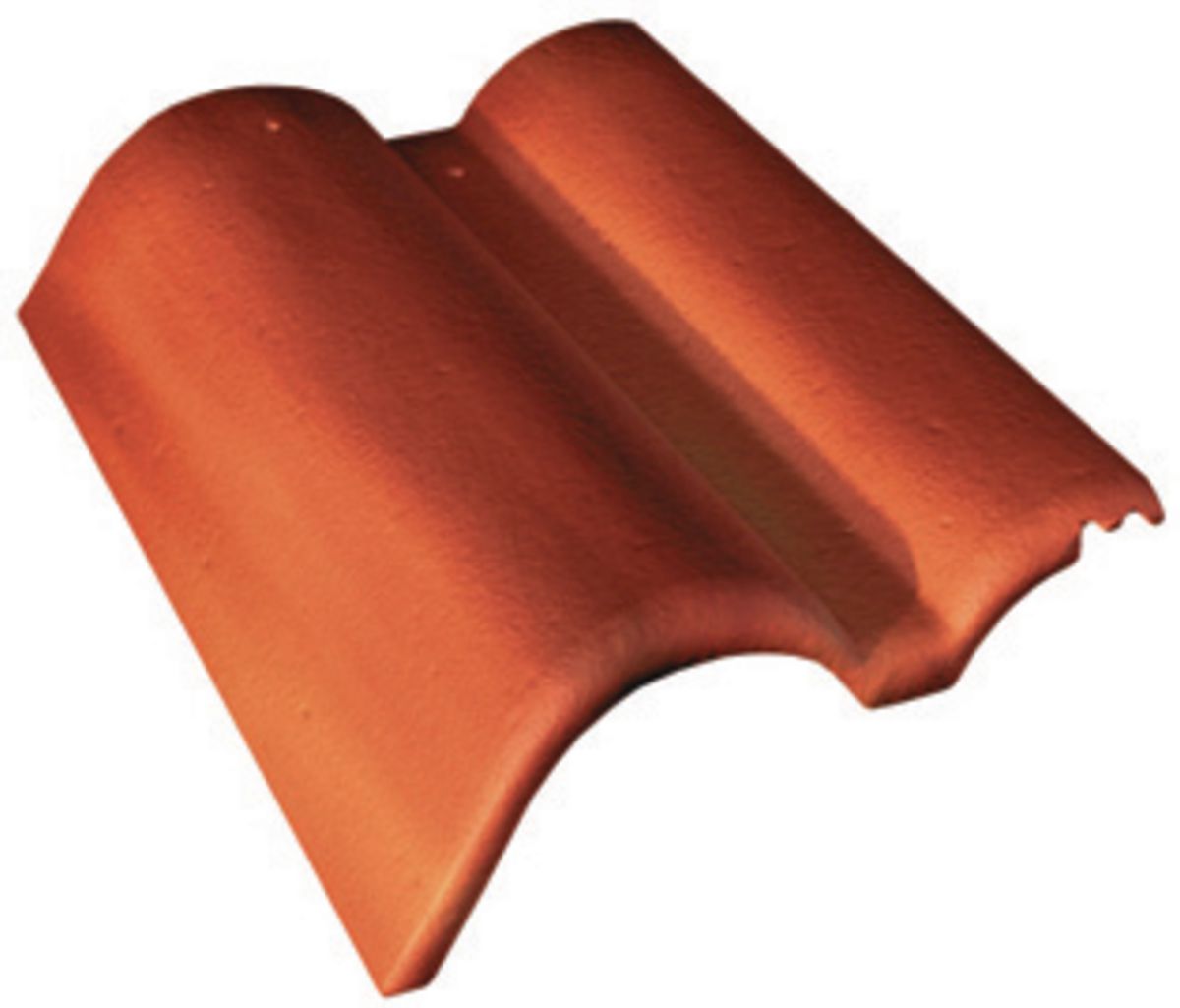 Tuile de rive ronde gauche Plein Ciel béton minéral rouge 420x294x125 ...