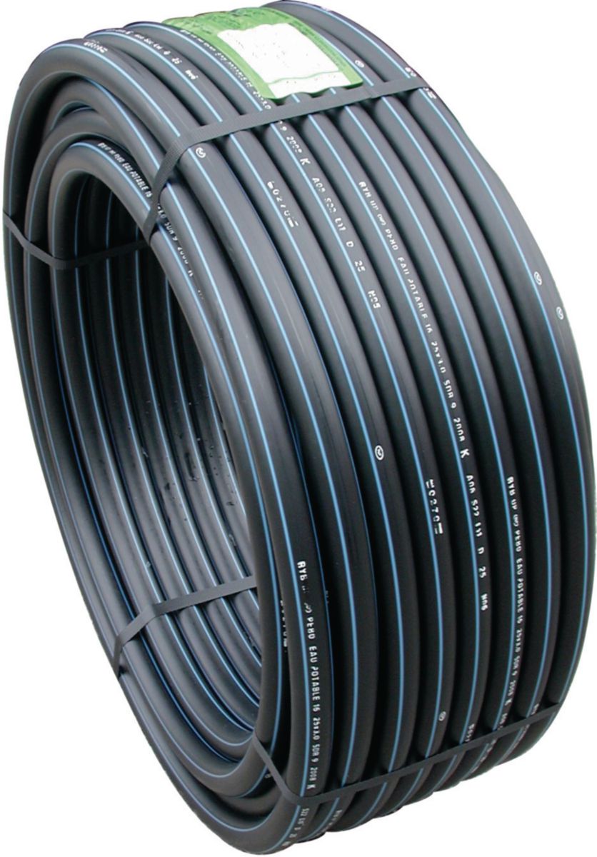 Tube Polybleu PE100 - PEHD - PN 16 bar - Ø 25x3 mm - couronne de 25 m ...
