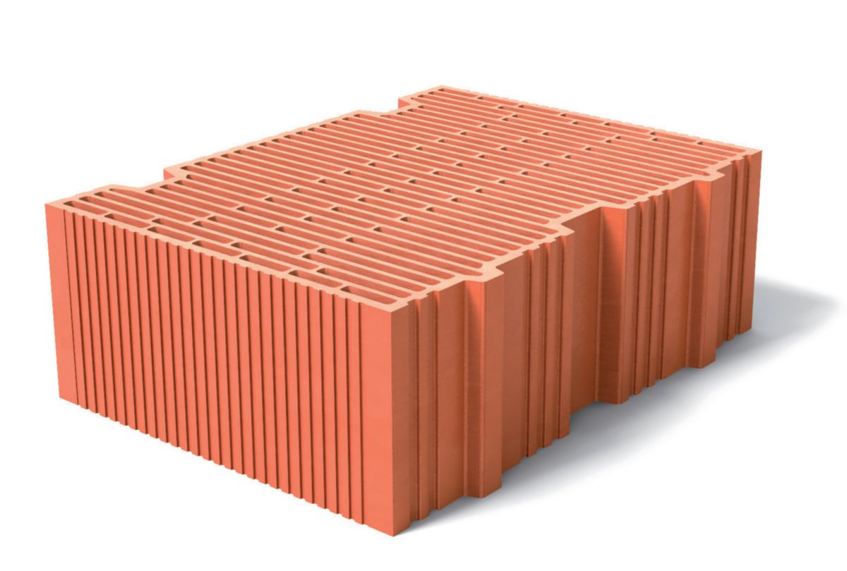 Brique de mur Monomur Bio Bric de 37,5 arase rectifiée 275 x 375 x 124 mm - BIO'BRIC