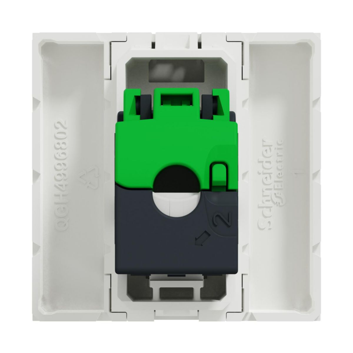 Prise RJ45 cat.6 FTP à connexion rapide Unica - blanc - 2 modules ...