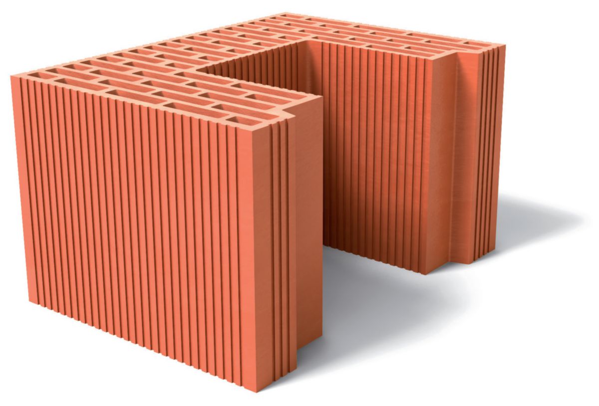 Brique de mur Monomur Bio'Bric de 30 poteau rectifié 450 x 300 x 212 mm - BIO'BRIC