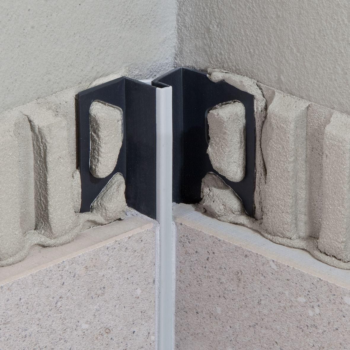 Profilé angle rentrant Schlüter Dilex Eke PVC blanc brillant L. 2,5 m ...