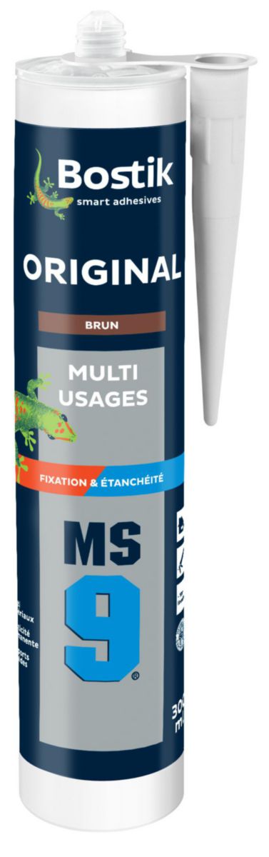 Mastic MS polymère hybrides MS9 Original brun 300 ml Réf. 30613198 - BOSTIK