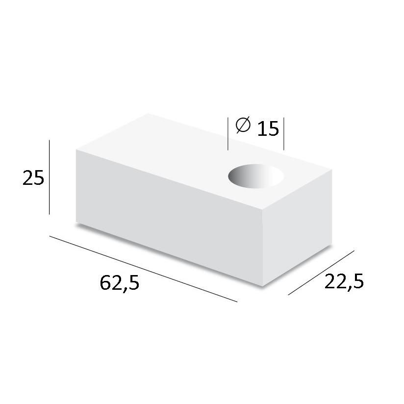 Bloc angle Compact 22,5 béton cellulaire 625x225x250 mm réservation ...