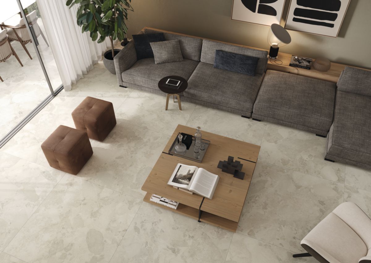 Plinthe en grès cérame Crew Bitter - almond - 6x120 cm - IMOLA