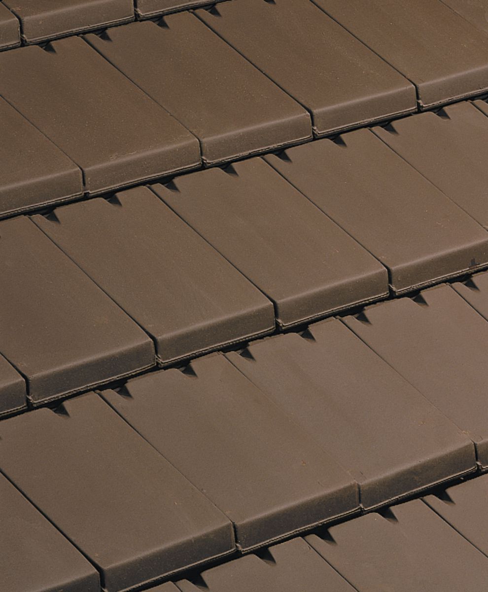 Demi-tuile de finition à recouvrement Valoise 310.86 terre cuite ...