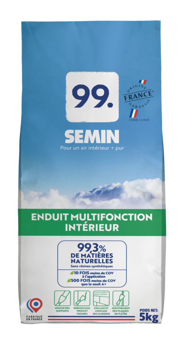 Enduit multifonction en poudre Semin 99. - sac de 5 kg - SEMIN