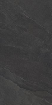 Grès cérame Leonardo Ashima noir bouchardé rectifié 30 x 60 cm ASHM RB36N RM - LEONARDO