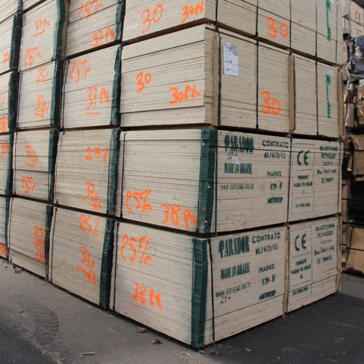 Contreplaqué pin elliotis du Brésil qualité C+/C extérieur collage WBP ...