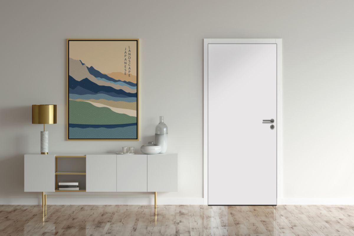 Porte isoplane alvéolaire coulissante - prépeinte - rainure basse ...