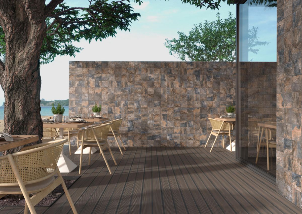 Grès cérame émaillé Cinca Splash Slate Indian 15 x 15 cm 9443 - CINCA