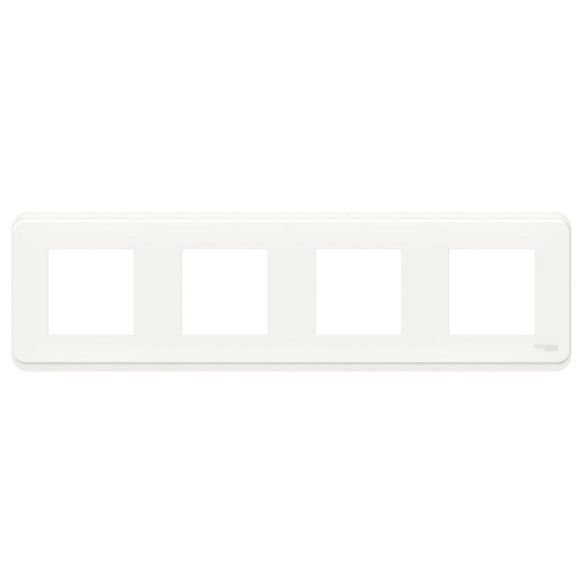 Plaque de finition Unica Pro - 4 postes - blanc - SCHNEIDER ELECTRIC