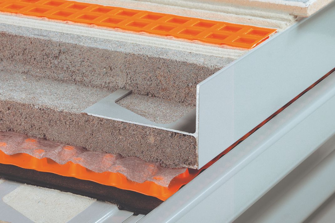 Profilé de rive en T Bara-RT12/16GM - aluminium gris - H. 16/12 mm - l ...