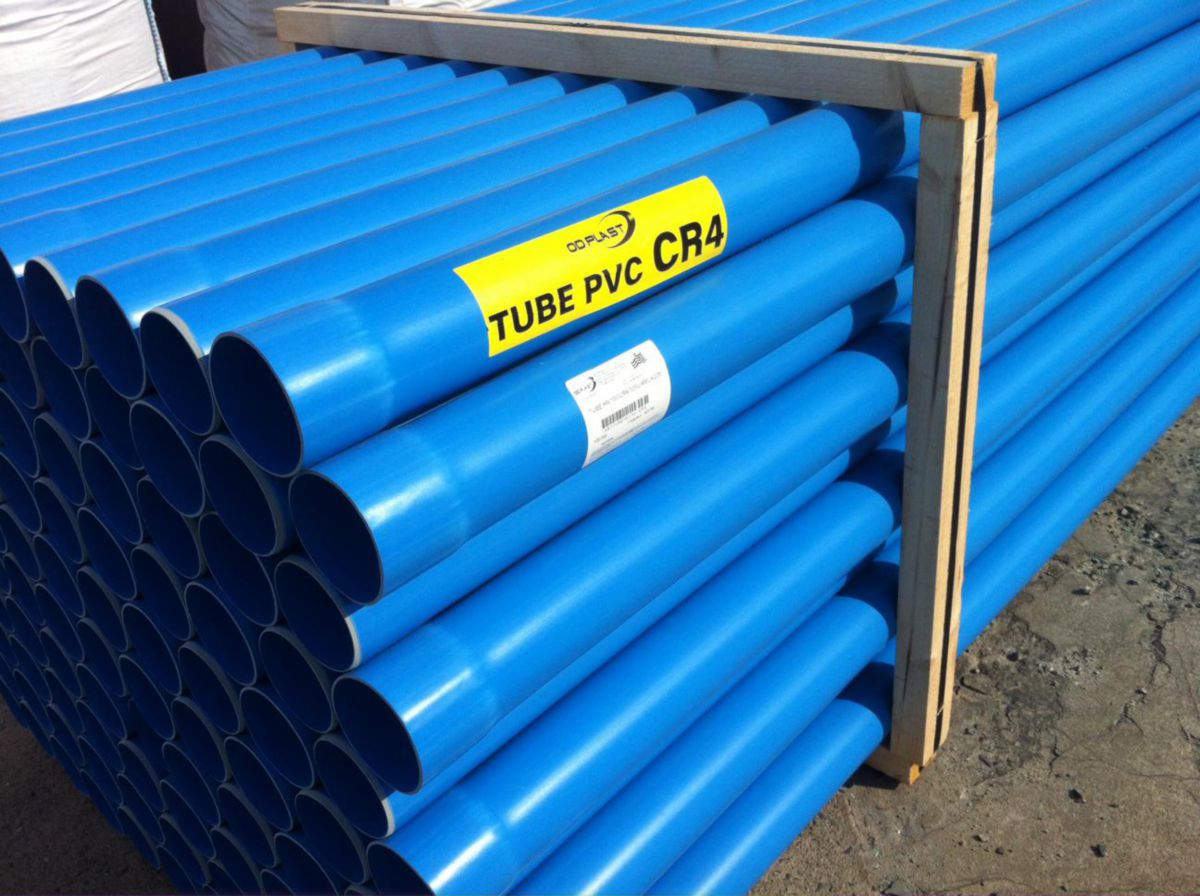 Tube PVC épandage diamètre 100 CR4 HN bleu longueur 4m - OD PLAST