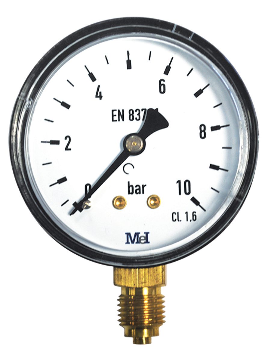 Manomètre axial prise latérale 0 à 10 bars filetage 8x13mm vrac ...