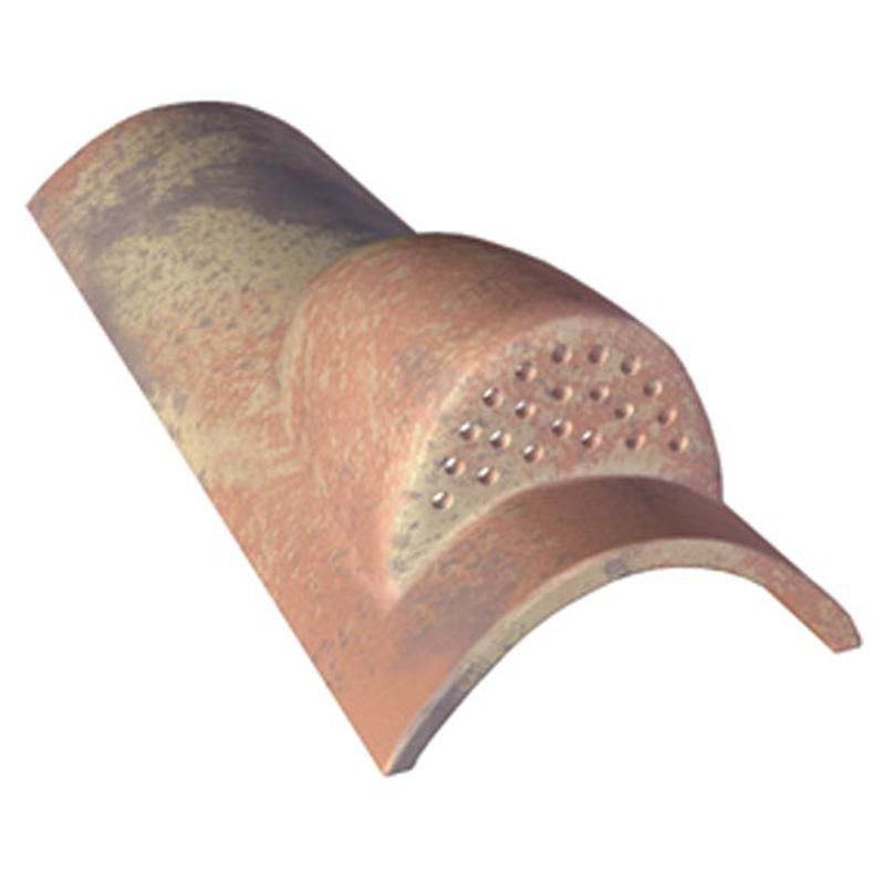 Tuile chatière grillagée terre cuite Silvacane littoral 500x215 mm Réf ...