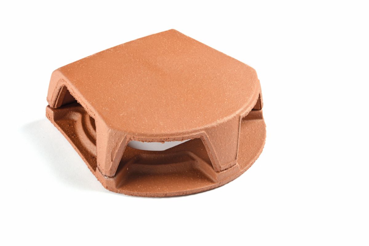 Lanterne bi-section 1007 - terre cuite - teinte Vieilli nuancé sur fond ...