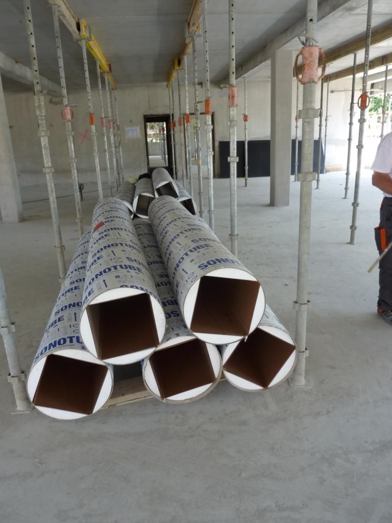 Coffrage carton Sonotube carré chanfreiné - 20x20 cm - L. 3 m - SONOCO ALCORE