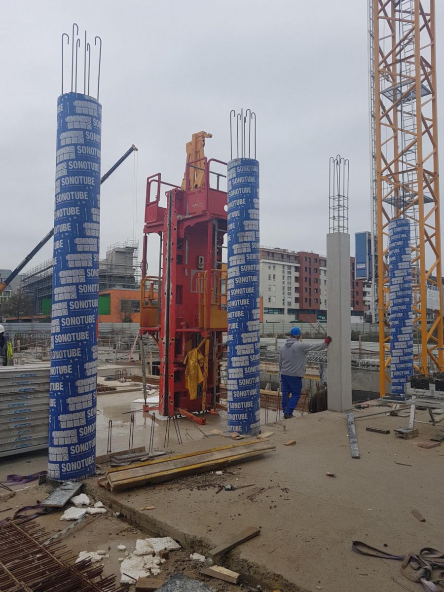 Coffrage carton Sonotube rectangle chanfreiné - 20x30 cm - L. 3 m - SONOCO ALCORE