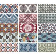 Faïence murale Metro - décor patchwork colours - 7,5x15 cm - EQUIPE ...