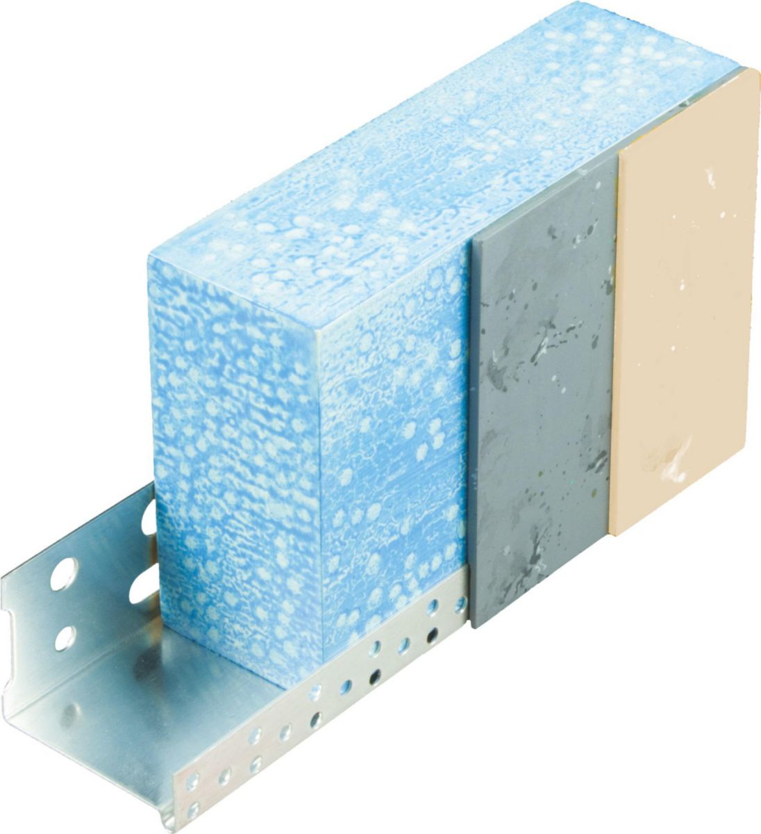 Profilé de départ panneau isolant aluminium L. 2,5 m ép. isolant 40 mm ...