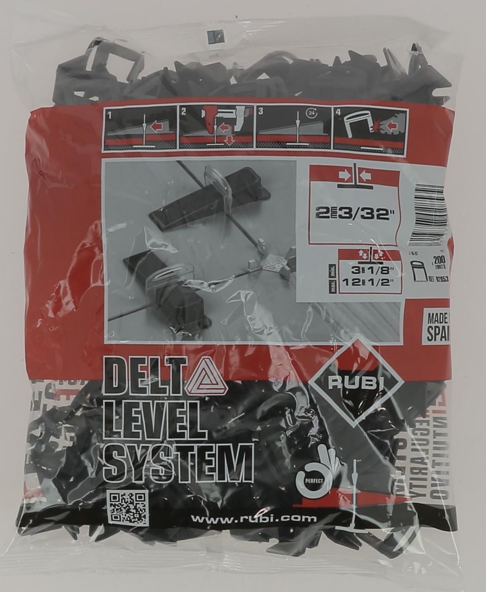 Bride Delta Level System - polypropylène - ép. 2 mm - sachet de 200 pcs ...