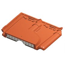 Tuile chatière grillagée Postel 20 terre cuite rouge vieilli 430x315 mm ...