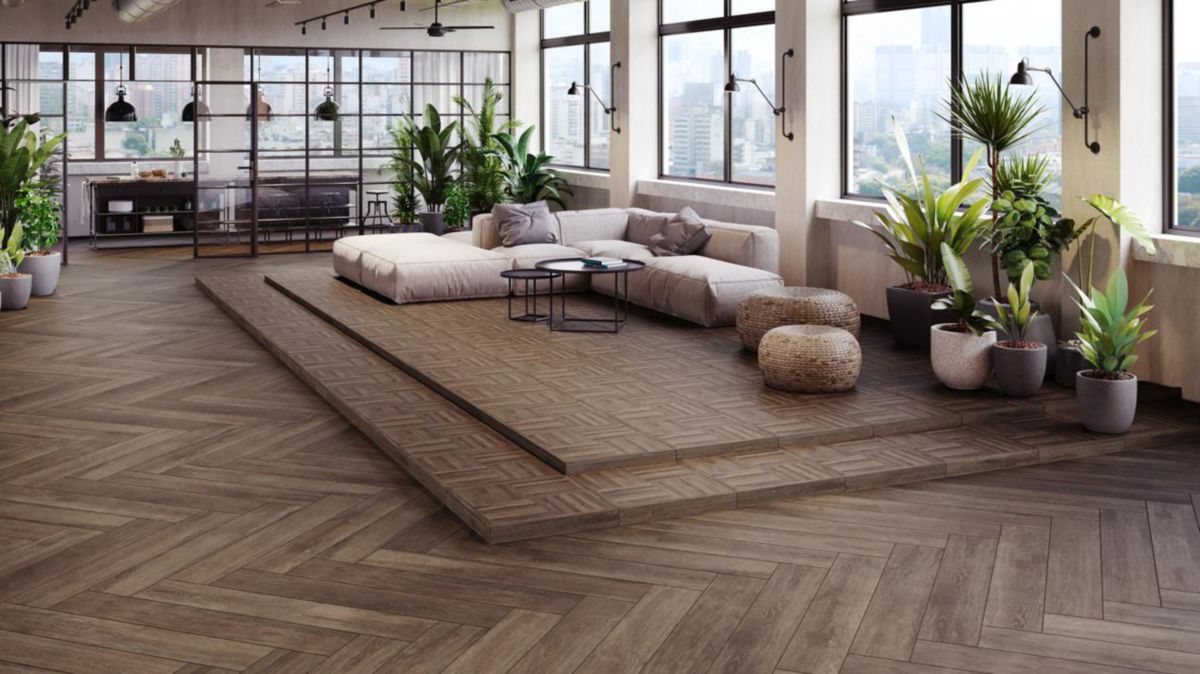 Carrelage intérieur effet bois Plank - squares hazel mat rectifié - 59 ...