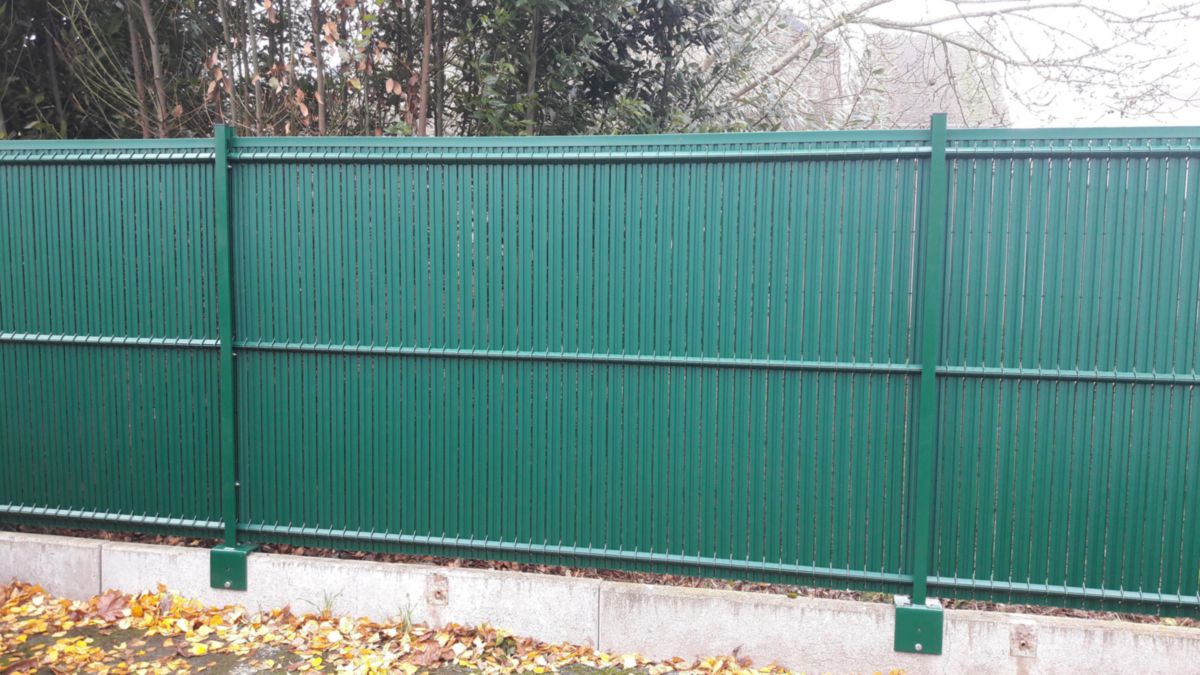 Kit lamelles occultantes PVC rigide - vert RAL 6005 - H. 1,73 m - 45 ...