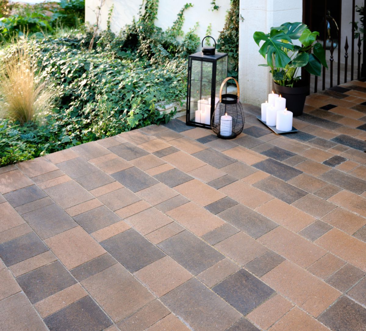 Pavé Signature classique multiformat terre ombrée avec écarteurs ...