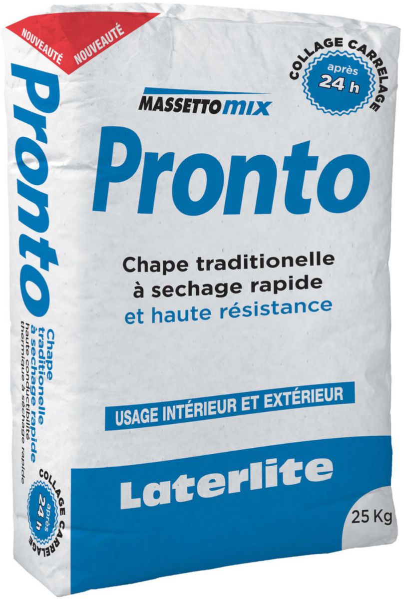 Mortier-chape Massettomix Pronto sac de 25 kg - LATERLITE