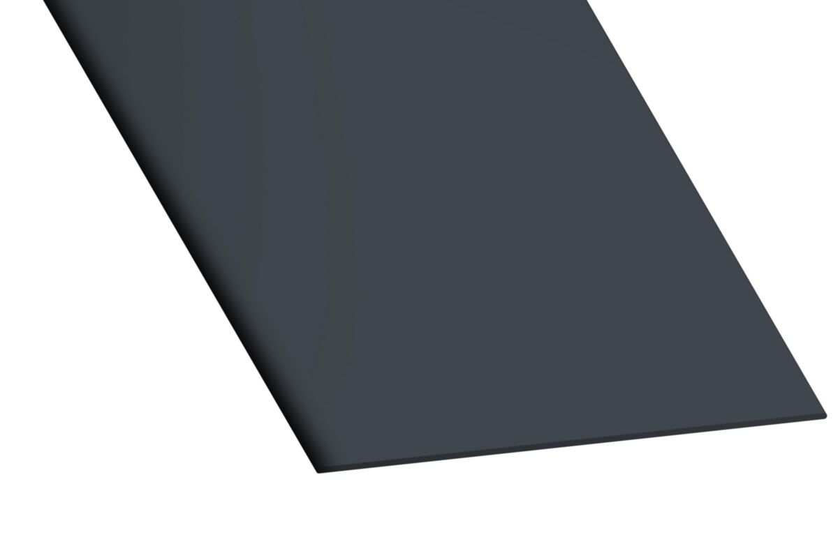 Plat PVC Gris Anthracite 100 x 2mm-2,60m Réf. 2029-0100-A - CQFD