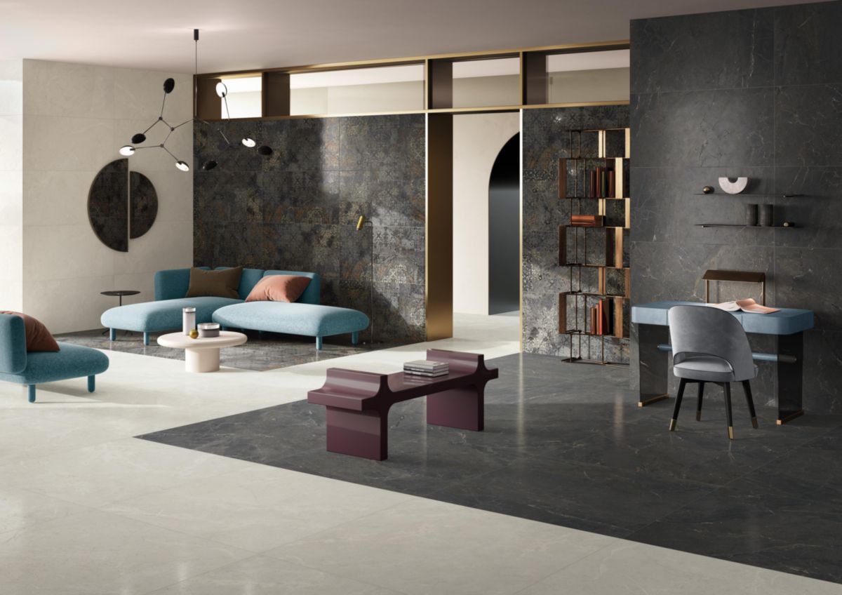 Carrelage intérieur grès cérame Azimuth - alpha rectifié naturel ...