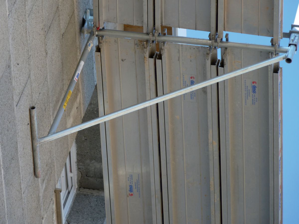 Console de façade pour traversée de mur amovible 0,50m pour plancher 1m ...