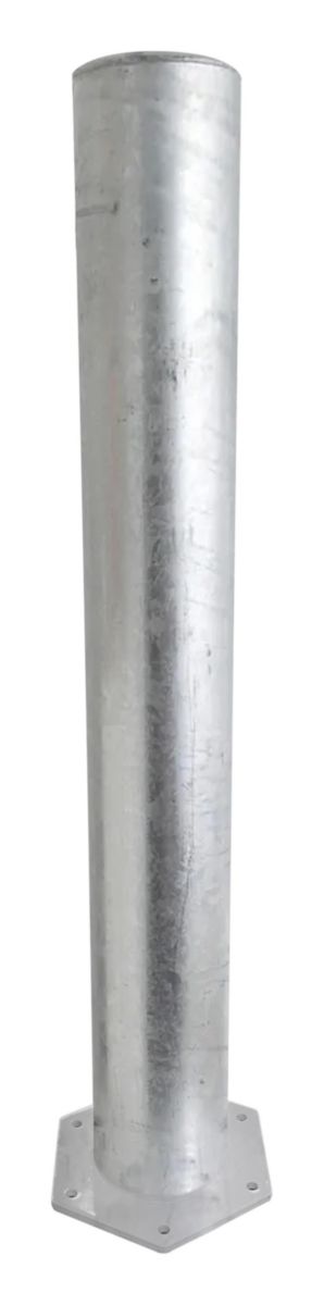 Poteau de protection acier galvanisé avec platine - tube Ø159 mm Réf ...