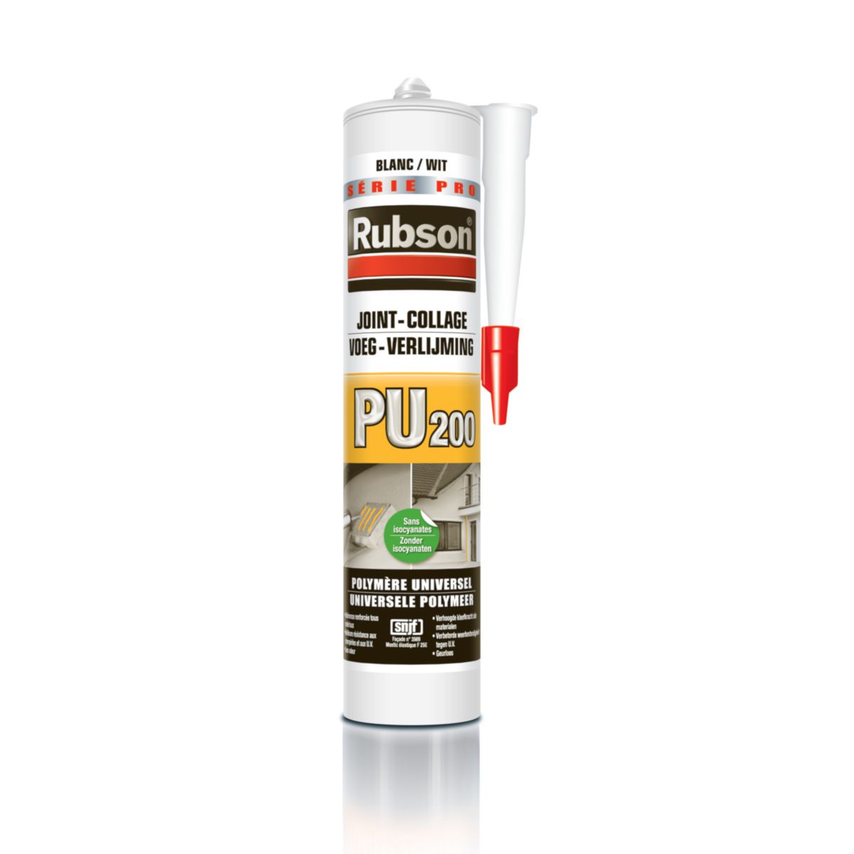 Mastic colle PU 200 - gris - cartouche de 280 ml - RUBSON