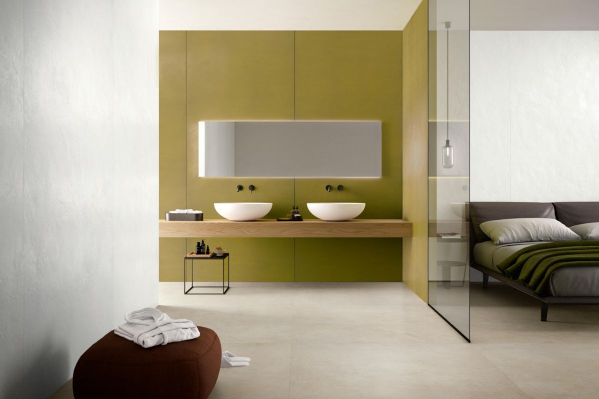 Carrelage de sol intérieur Creos - grès cérame rectifié - ton cookie soft - 60x120 cm - ép. 9 mm ...