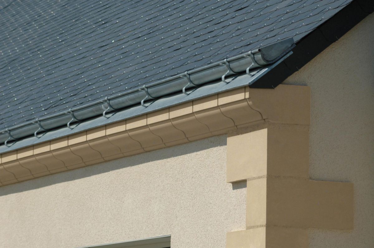 Corniche CO (profil doucine) élément droit avec joint 33 x 35,5 x 20 cm ...