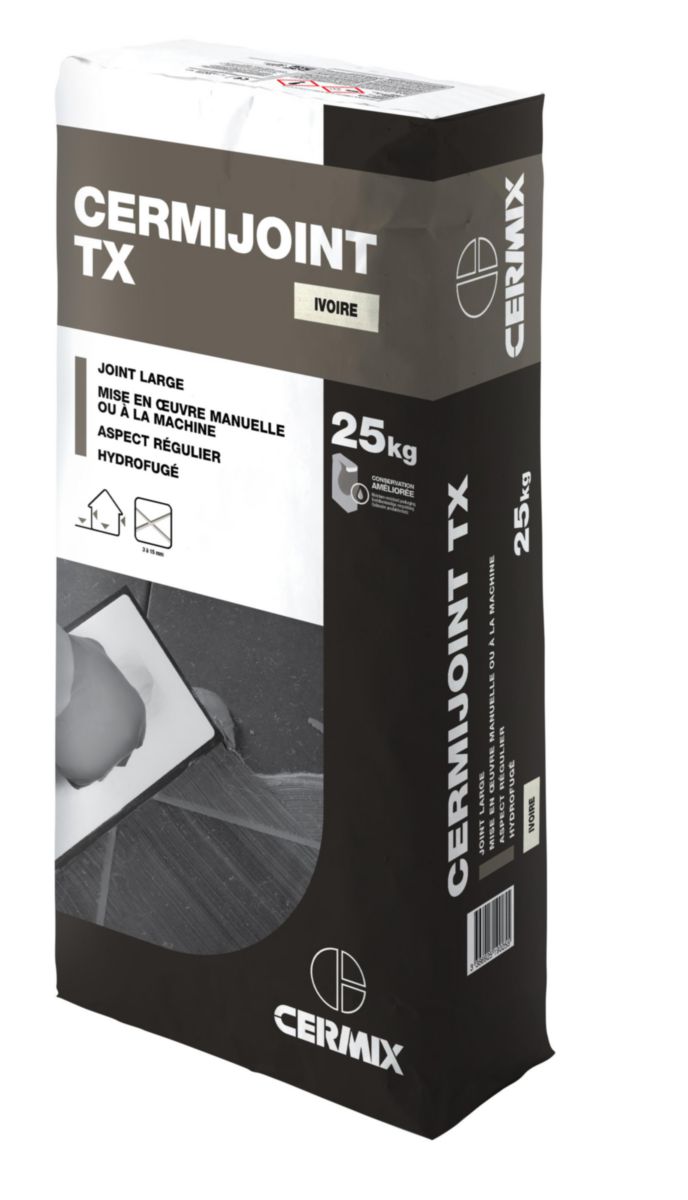 Mortier joint Cermijoint TX ivoire sac de 25kg 0003027601 - CERMIX