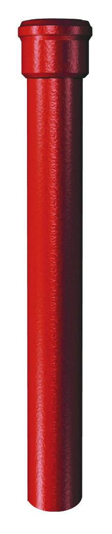 Dauphin rond droit fonte rouge longueur 1m diamètre nominal 100mm gamme ...