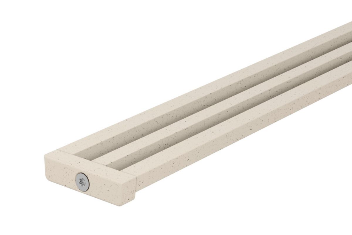 Caniveau filant Kerdi Line Vario WAVE - aluminium finition structurée ivoire - Ø 10 mm - L. 1,2 ...